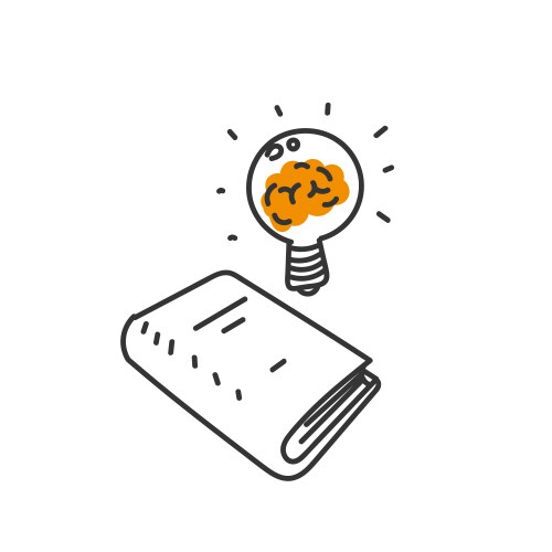 Hand drawn doodle connecting brain with ai chip Vector Image