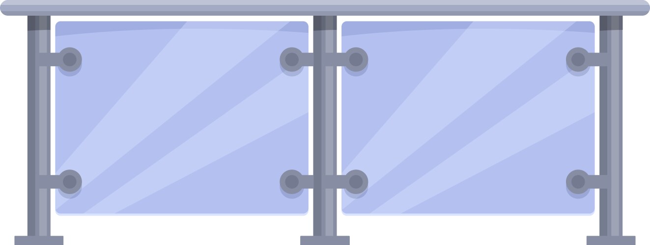 Modern glass balcony railing protecting from Vector Image