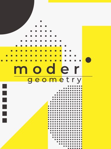 Colorful poster trend geometric shapes Royalty Free Vector