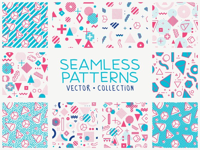 Geometric rounded sky seamless pattern background Vector Image