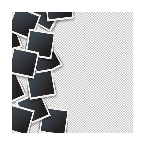 Photo frame border with transparent background Vector Image