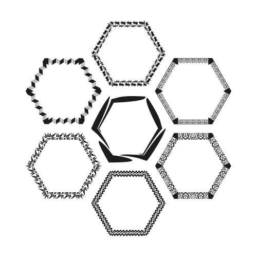 Hexagon Outline Vector Images (over 40,000)