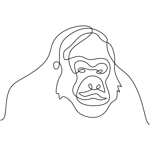 Gorilla Line Drawing Vector Images (over 1,800)