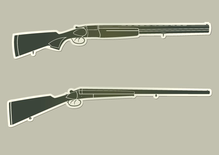 Assault rifle sticker Royalty Free Vector Image