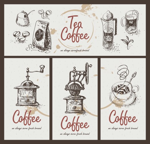 Coffee icons big set Royalty Free Vector Image