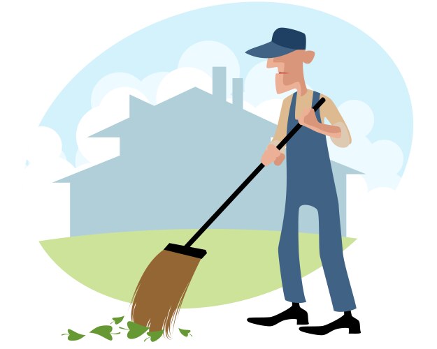 Cartoon chimney sweeper Royalty Free Vector Image