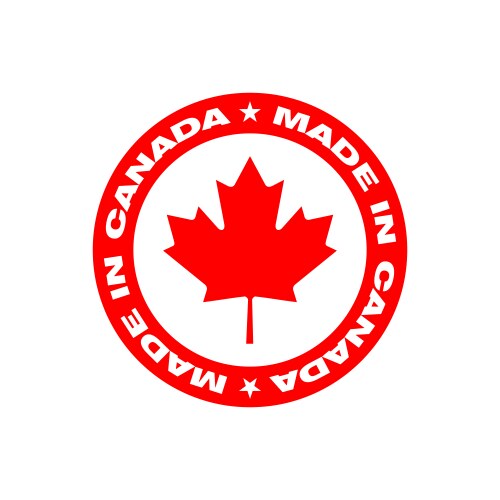 Made in canada price tag badge export Royalty Free Vector