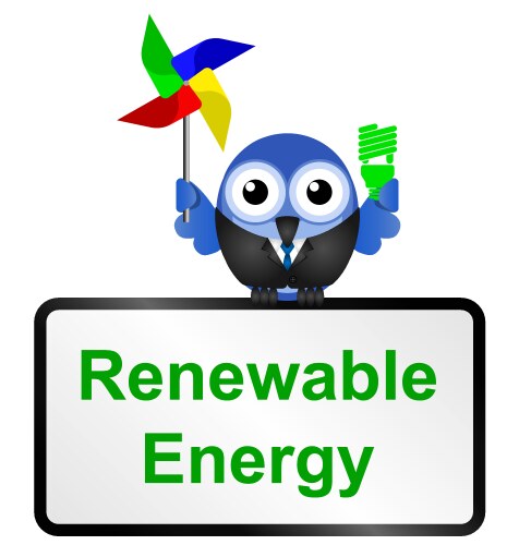 Renewable energy colorful signs poster Royalty Free Vector
