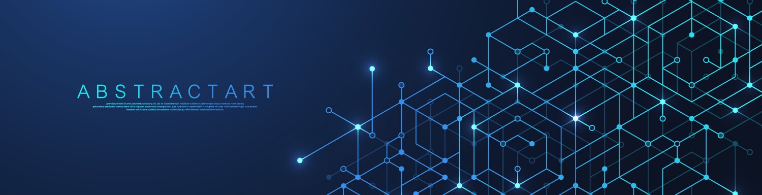 Technology abstract background lines dots Vector Image