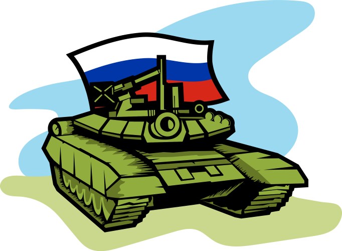 Cartoon tank isolated Royalty Free Vector Image