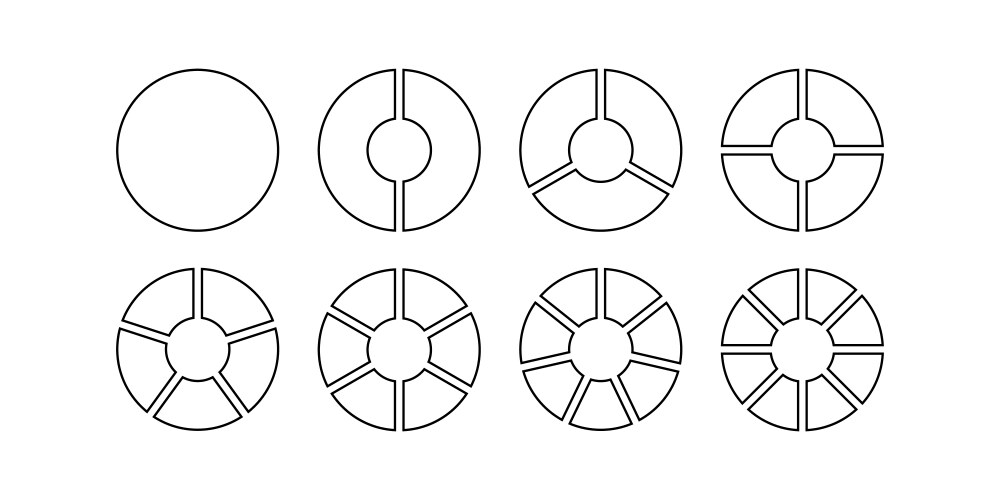 Circle Divided Piece Vector Images (over 860)