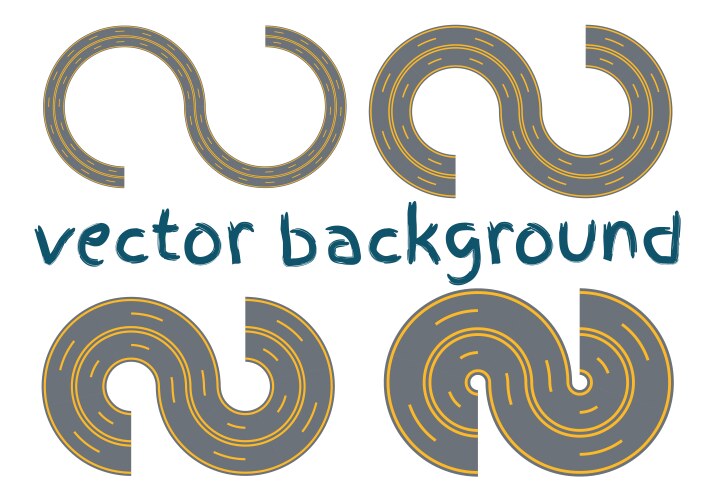 Seamless pattern top view of roads Royalty Free Vector Image