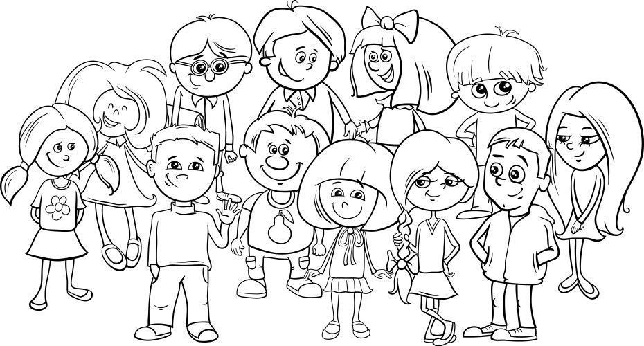 School children Vector Images & Graphics for Commercial Use | VectorStock