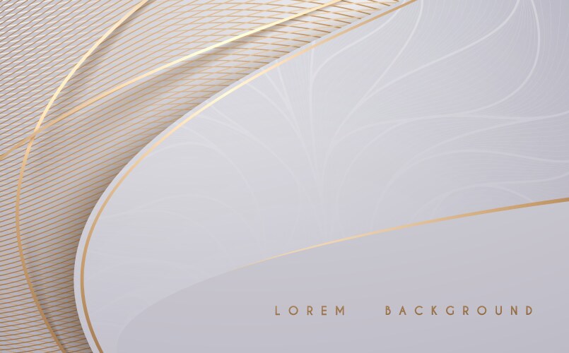 Abstract gold and white luxury background Vector Image