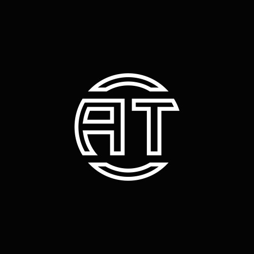 At monogram logo with emblem style isolated Vector Image