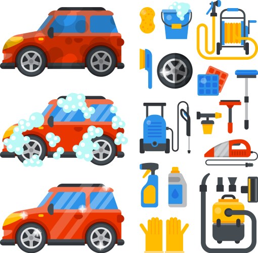 Dirty and clean car Royalty Free Vector Image - VectorStock
