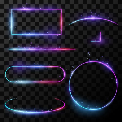 Glow light frames Royalty Free Vector Image - VectorStock