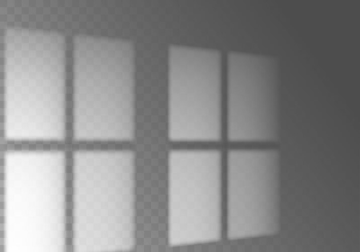 Realistic shadow overlay window light Royalty Free Vector