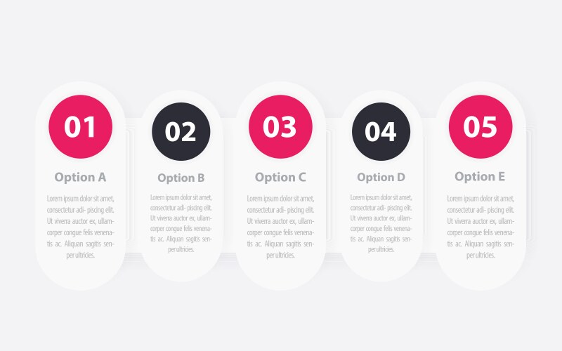 Colorful infographics options four steps Vector Image