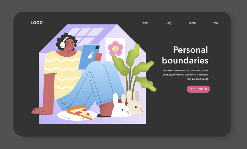 Personal boundaries concept Royalty Free Vector Image