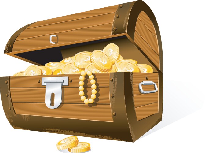 Treasure chest Royalty Free Vector Image - VectorStock