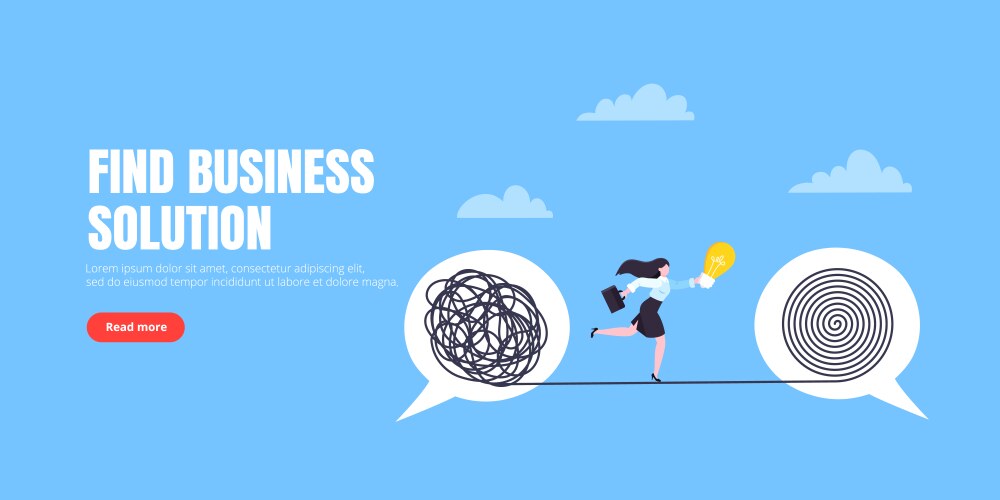 Understanding problem solution simplify challenge Vector Image