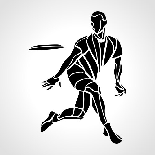 Sportsman throwing flying disc ultimate frisbee Vector Image