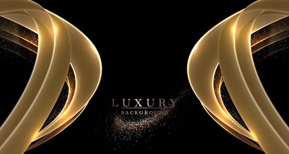 Composition with a golden isolated arc Royalty Free Vector