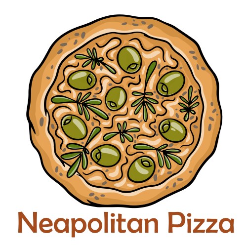 Italian focaccia bread with various vegetable Vector Image