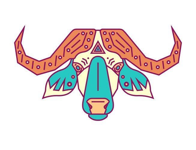 Geometric Bull Vector Images (over 3,700)