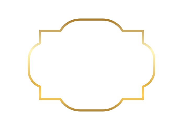 Gold frame simple golden white Royalty Free Vector Image