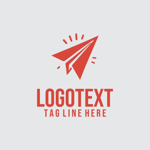 Paper plane logo Royalty Free Vector Image - VectorStock