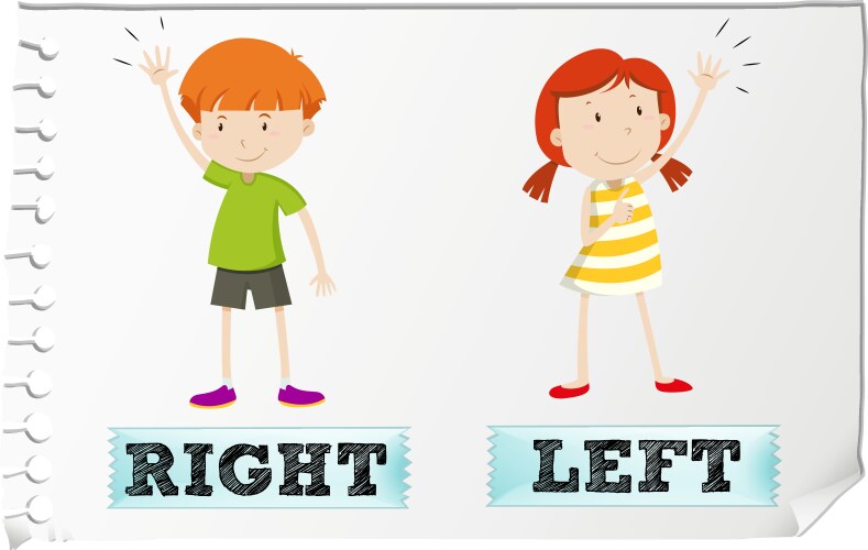 Opposite words with sick and healthy Royalty Free Vector