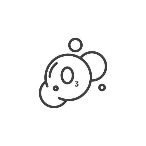 Ozonation icon set o3 molecule cleaning symbol Vector Image