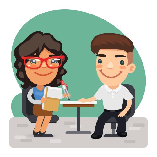 Tv interview Royalty Free Vector Image - VectorStock