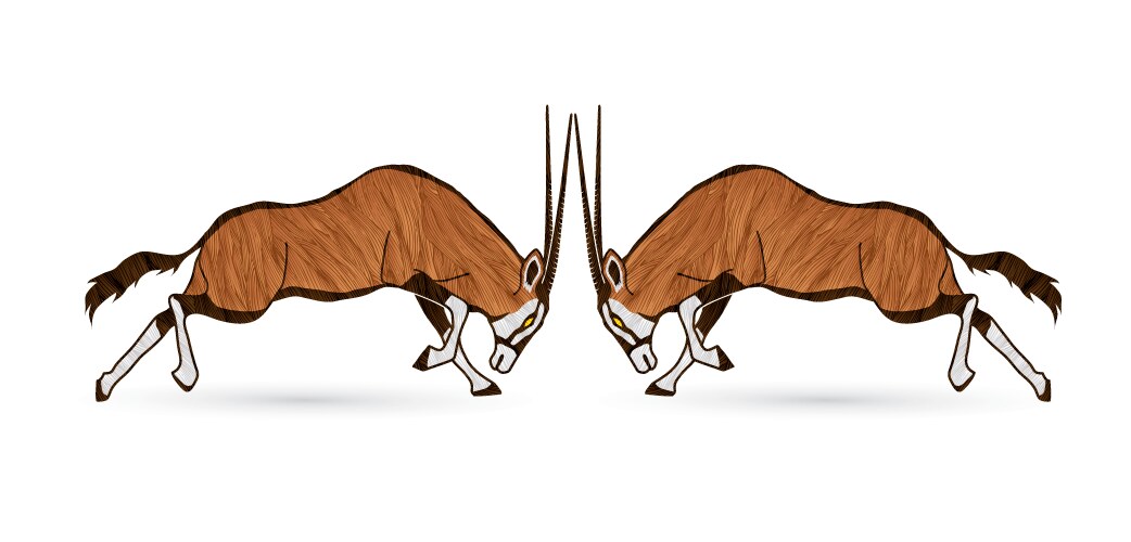 Oryx cartoon clipart Royalty Free Vector Image