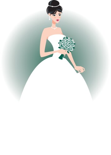 Beautiful bride Royalty Free Vector Image - VectorStock