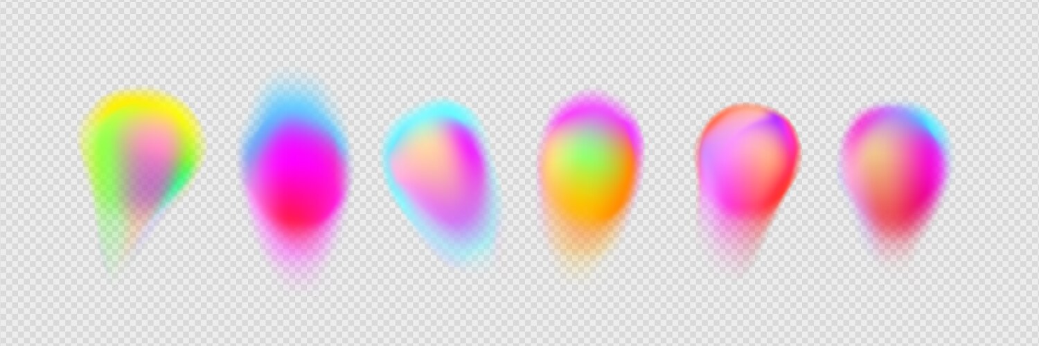 Gradient blur shapes with color gradation Vector Image