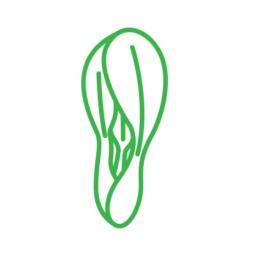 Peas fresh line icon logo Royalty Free Vector Image