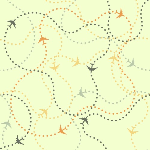 Background with colorful airplanes Royalty Free Vector Image