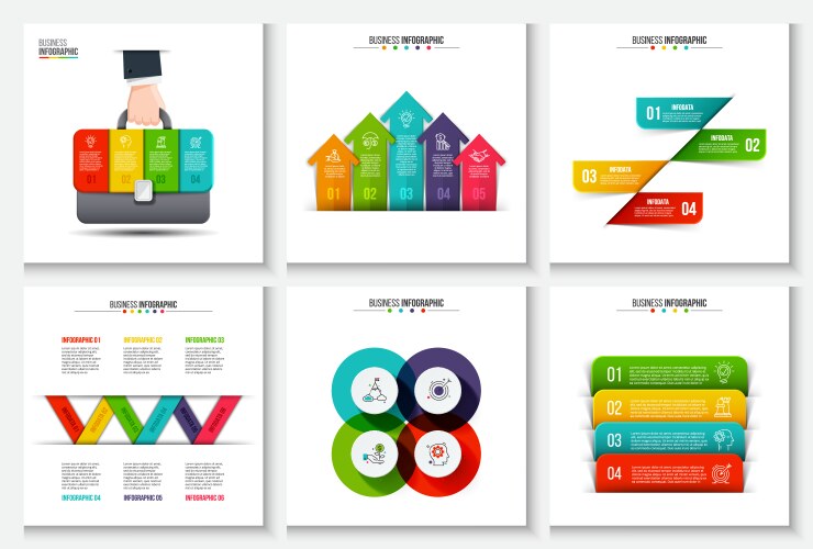 Business data visualization process chart Vector Image