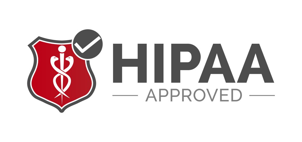 Hipaa compliance logo Royalty Free Vector Image