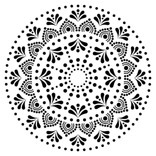 Dot Painting Mandala Vector Images (over 1,300)