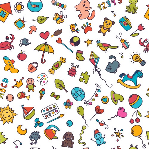 Pattern with kids Royalty Free Vector Image - VectorStock