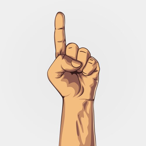 Hand in middle finger sign Royalty Free Vector Image