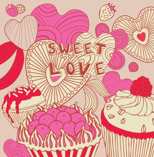 Candy shop sweets background Royalty Free Vector Image