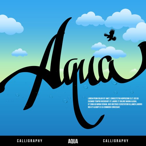 Water polo hand lettering - handmade calligraphy Vector Image