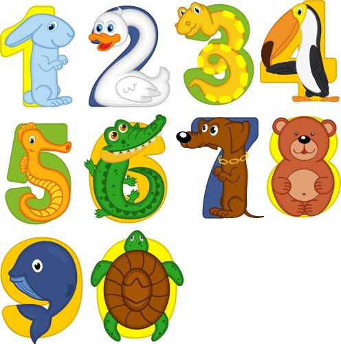 Number 7 Animals Vector Images (over 590)