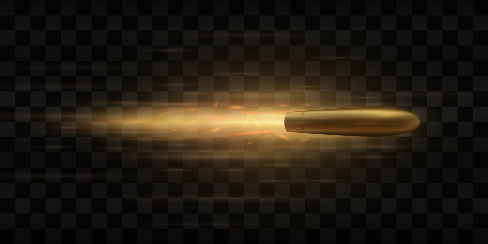 Flying bullet traces realistic pistol projectiles Vector Image