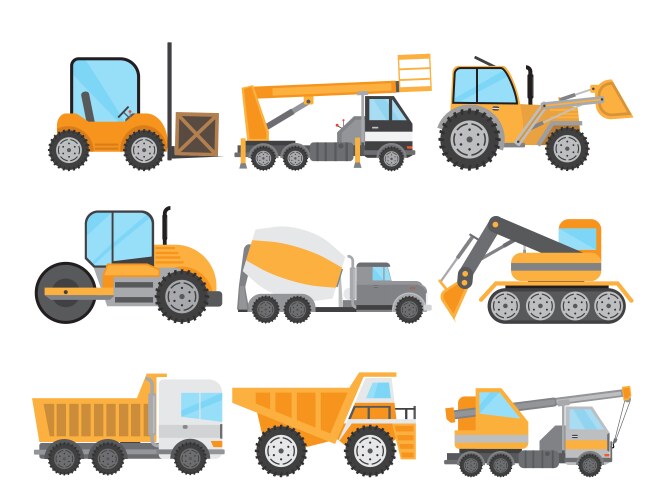 Building work construction machinery equipment Vector Image